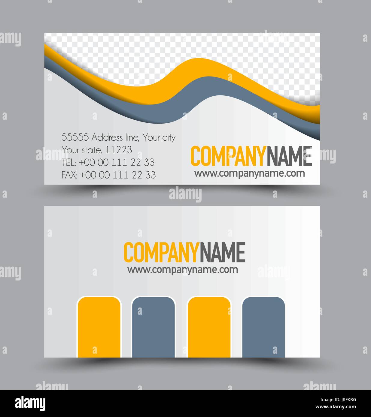 Business card design set template for company corporate style. Vector ...