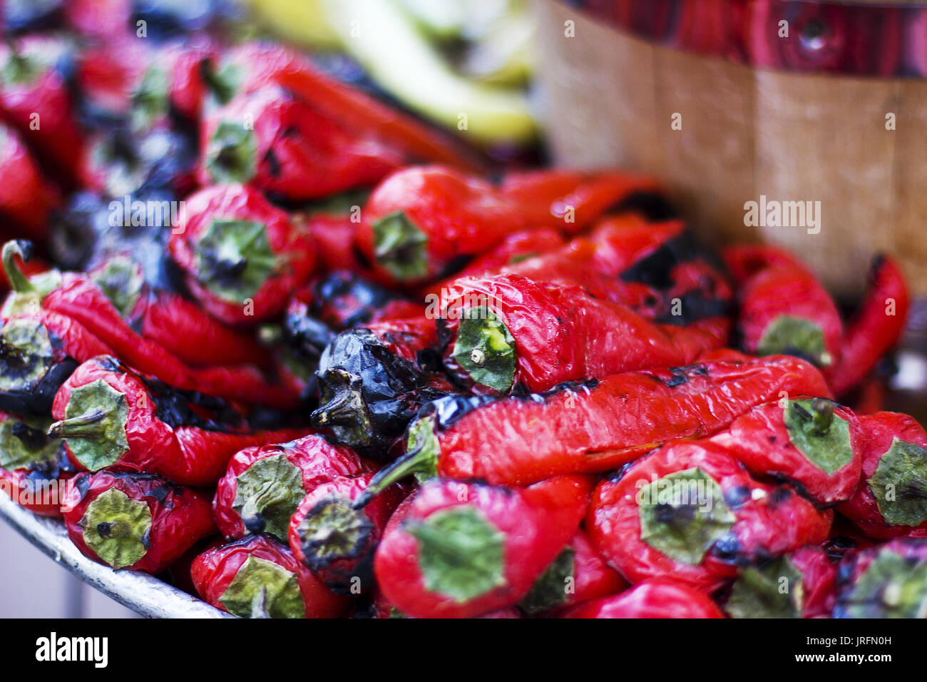 Baked sweet red pepper Stock Photo - Alamy