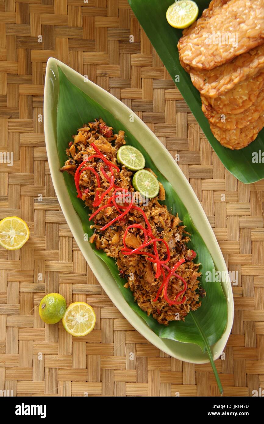 Pampis Ikan. Manadonese shredded fish dish cooked with traditional ...