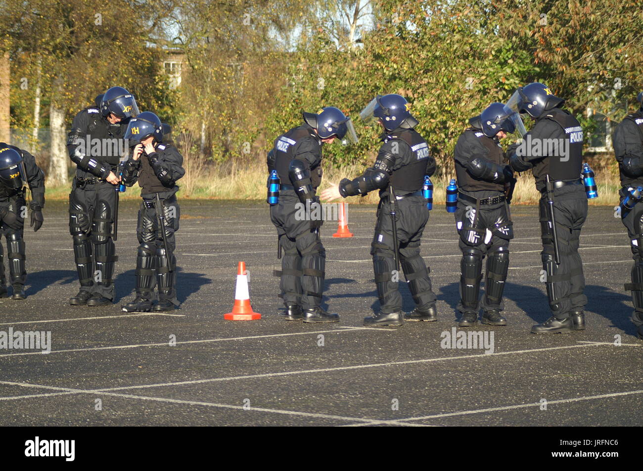police officers at street riot incident, public unrest, BOZENA RIOT ...