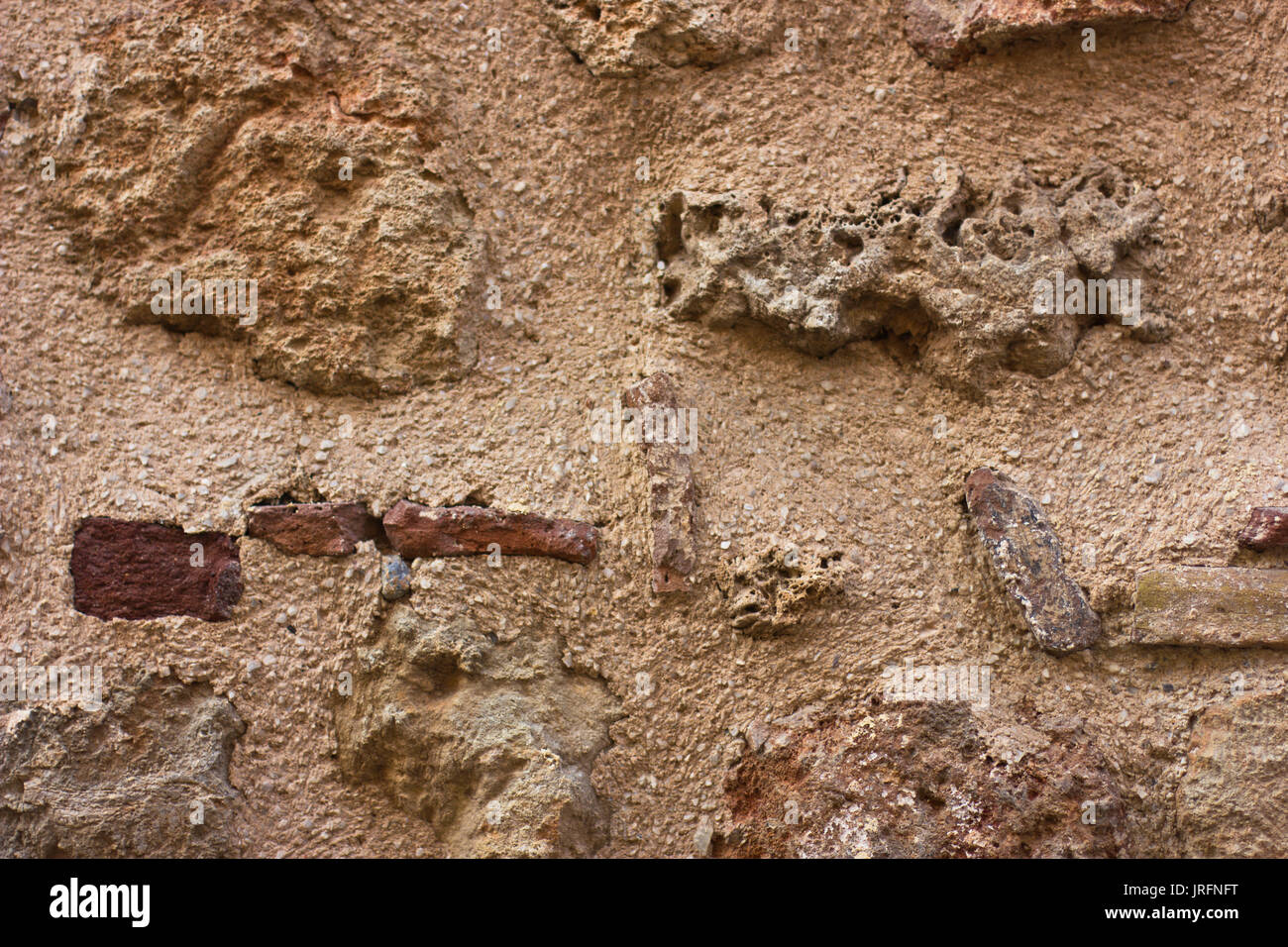 Old aged facade wall. Stone texture. Antalya, Kaleici, Turkey Stock ...
