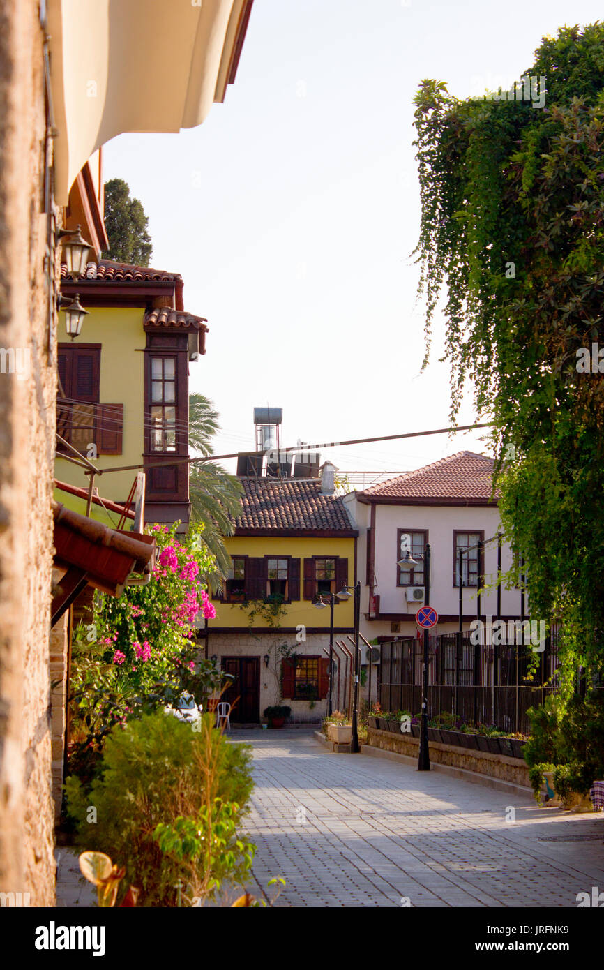 Traditional old street in Antalya Kaleici Stock Photo - Alamy