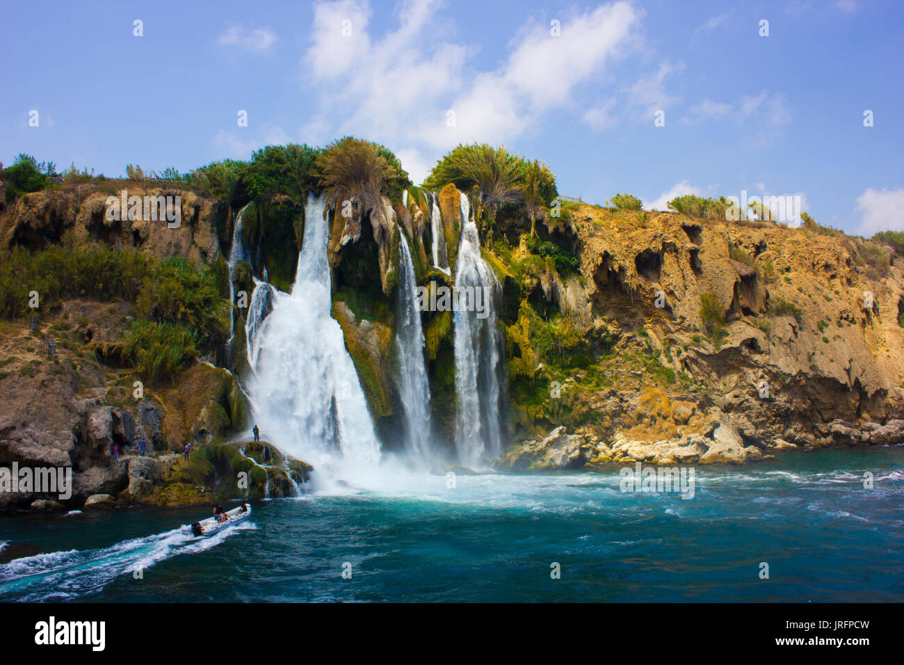 Duden waterfall in Antalya Turkey. Mediterranean sea. Travelling Stock ...