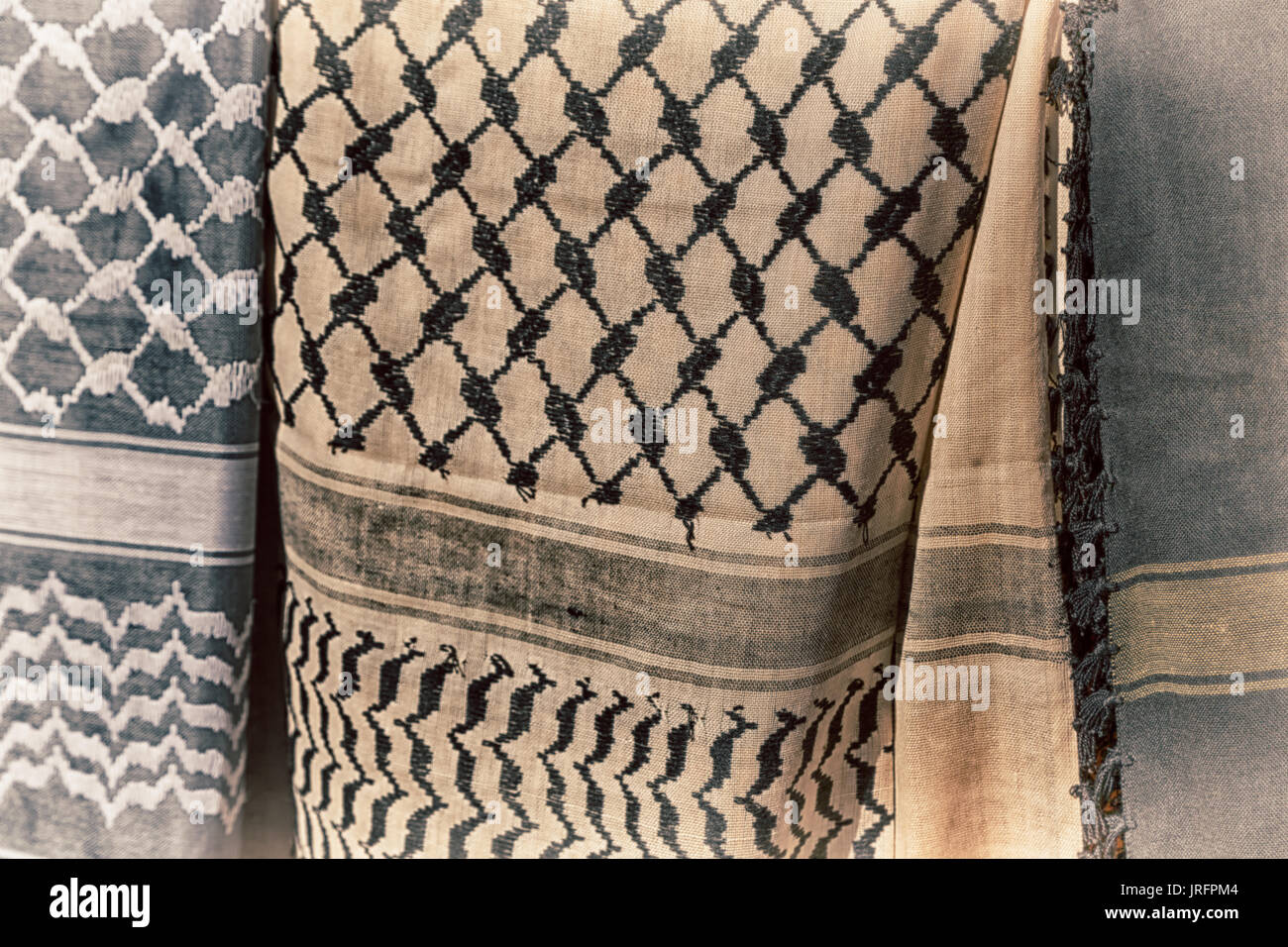 the texture of the cotton traditional symbolic arabian scarf like ...