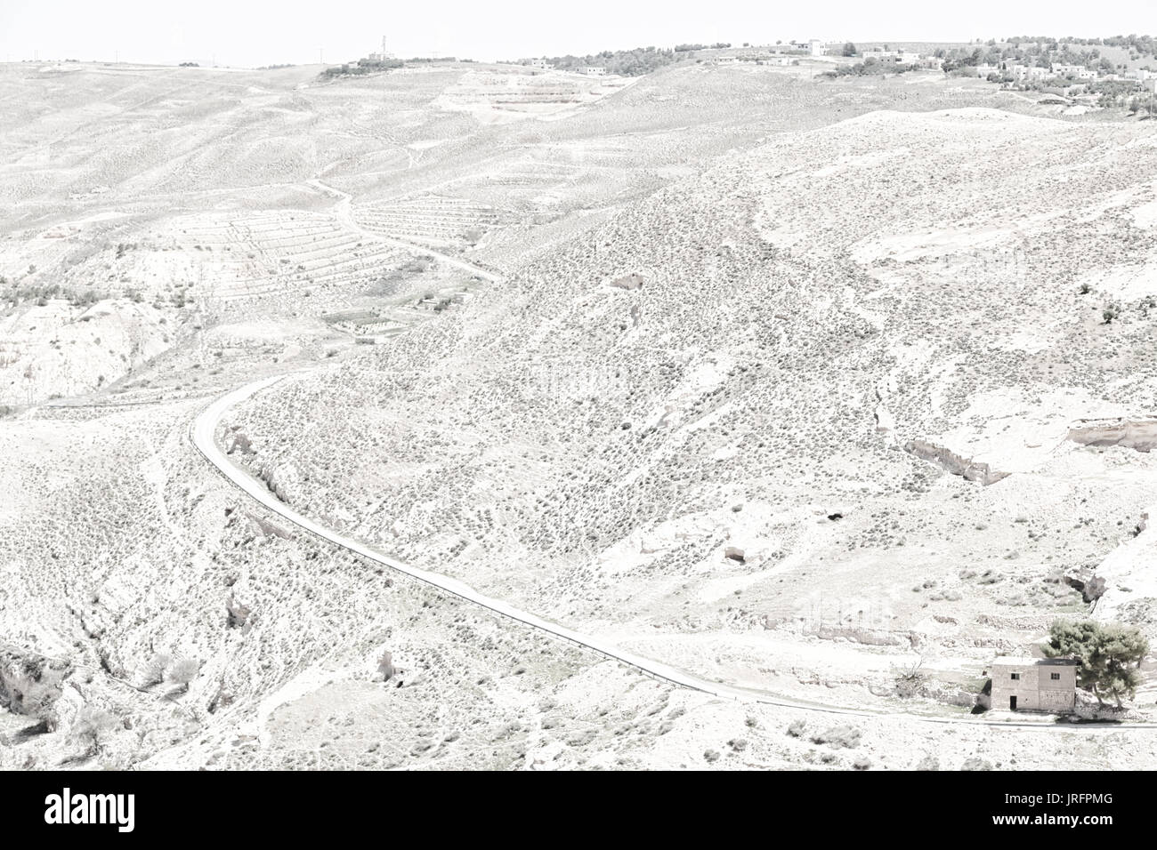 in the mountain of eden jordan the view from the antique castle Stock ...