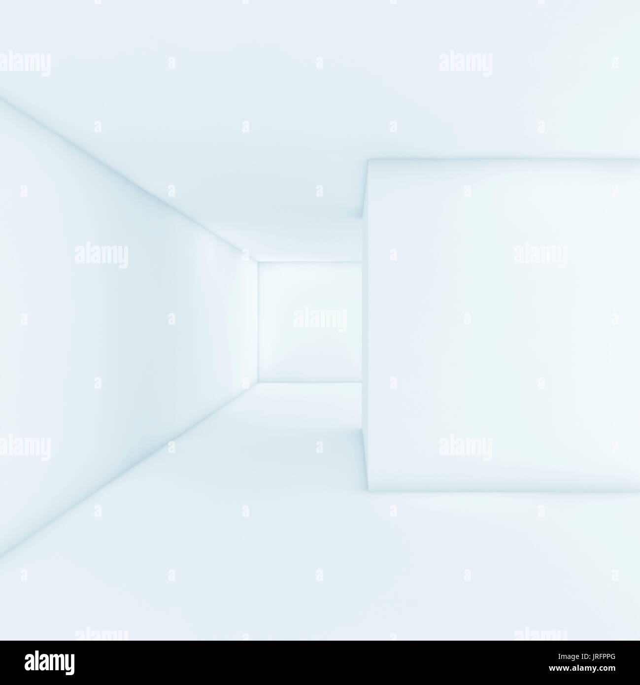 Abstract white empty interior, contemporary open space design. Square ...