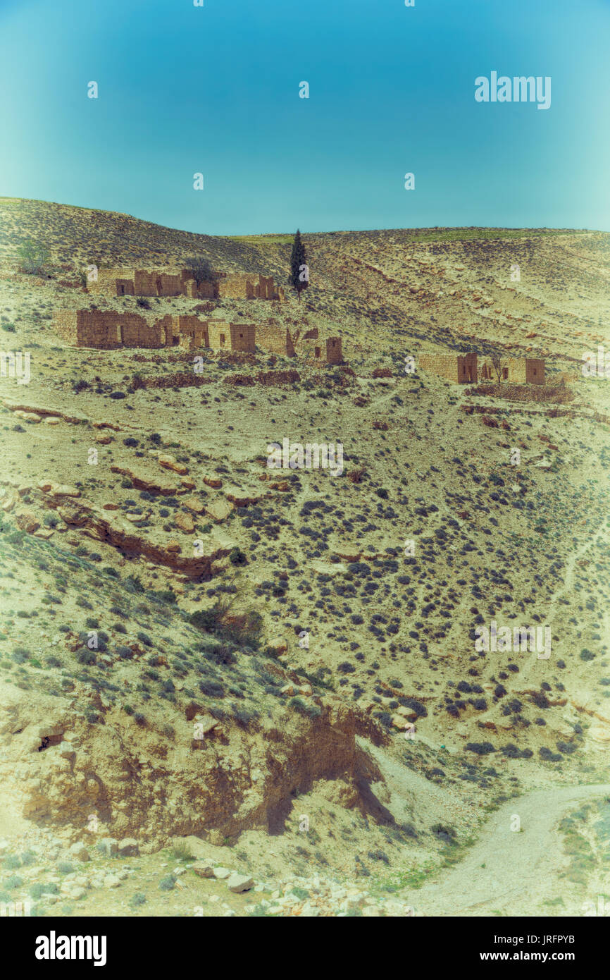 in the mountain of eden jordan the view from the antique castle Stock ...