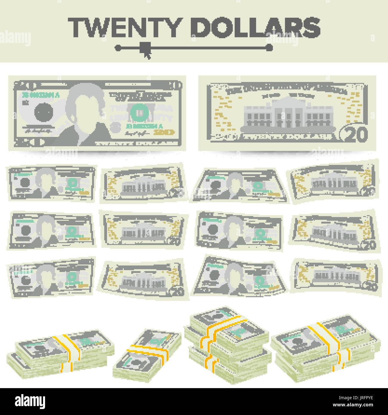 20 dollor bill Stock Vector Images - Alamy