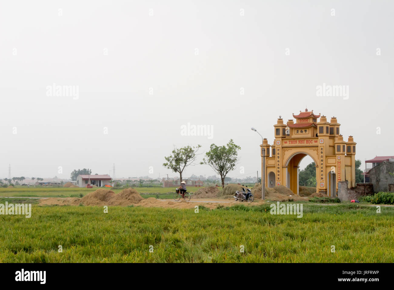 Gate in vietnamese rural village. This is special characteristics of ...