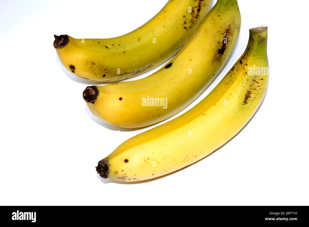 Ripe banana isolated on white background Stock Photo - Alamy