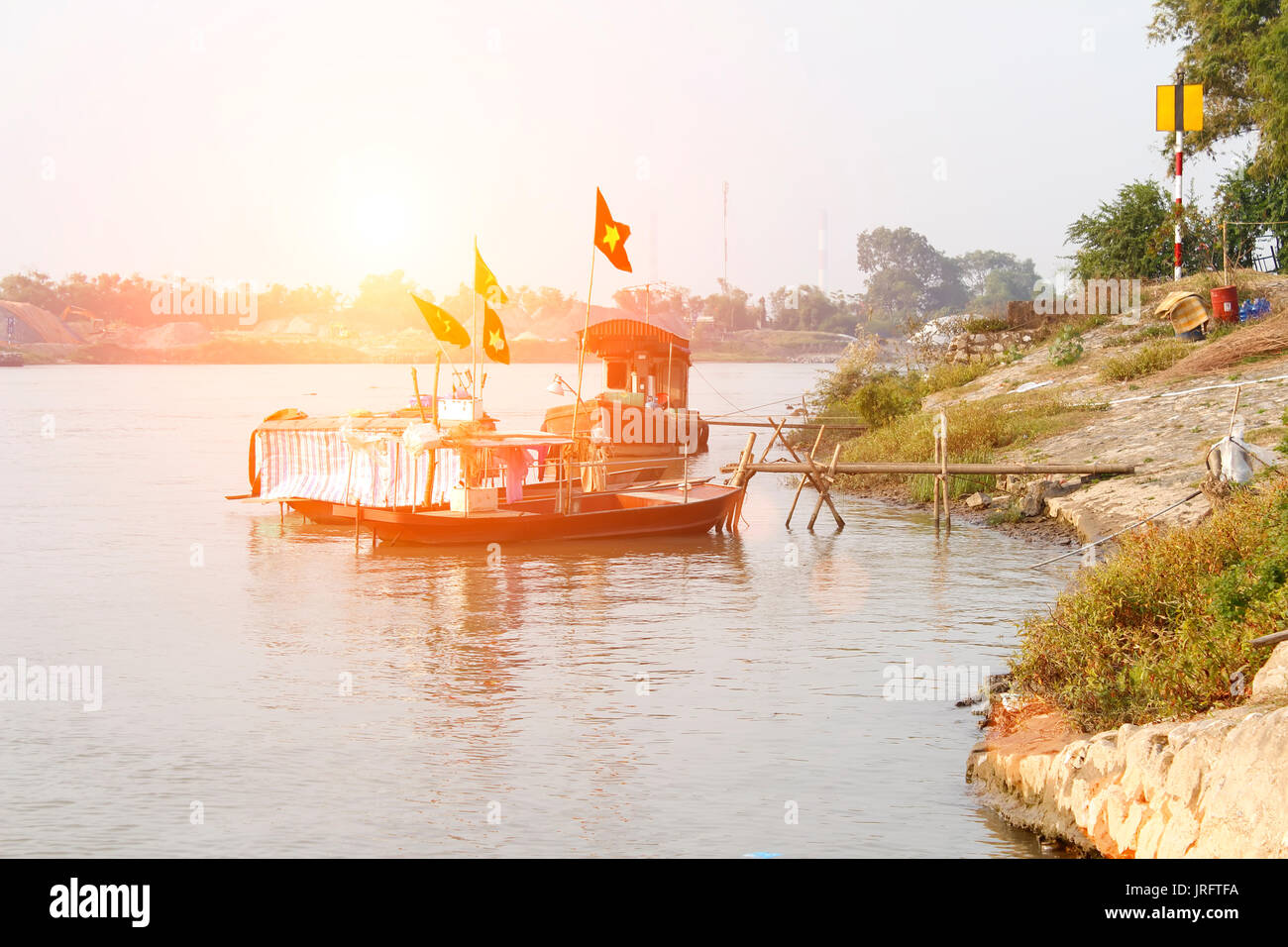 boat on the river Stock Photo - Alamy