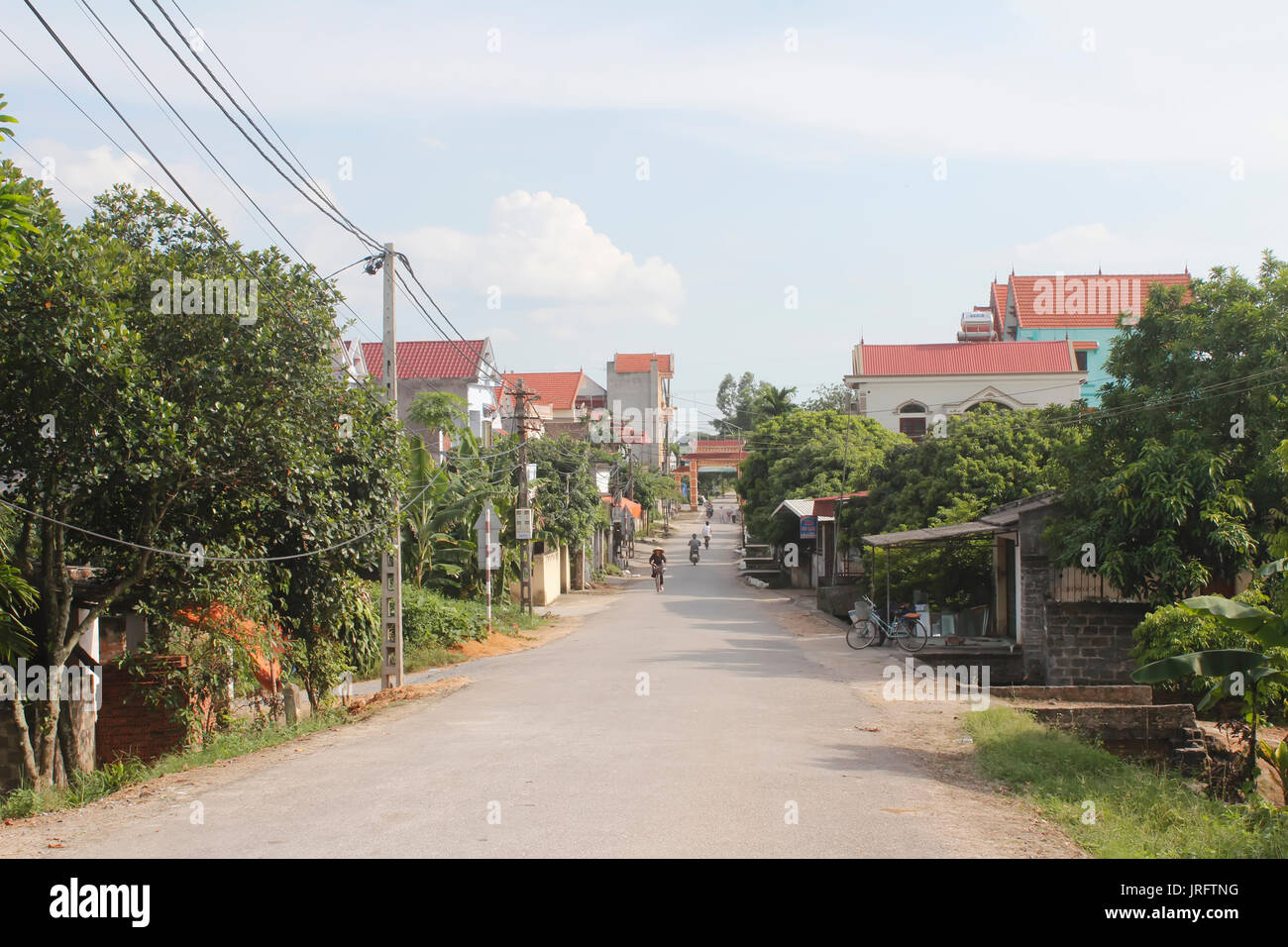 HAI DUONG, VIETNAM, JULY 30: Gate in vietnamese rural village on july ...