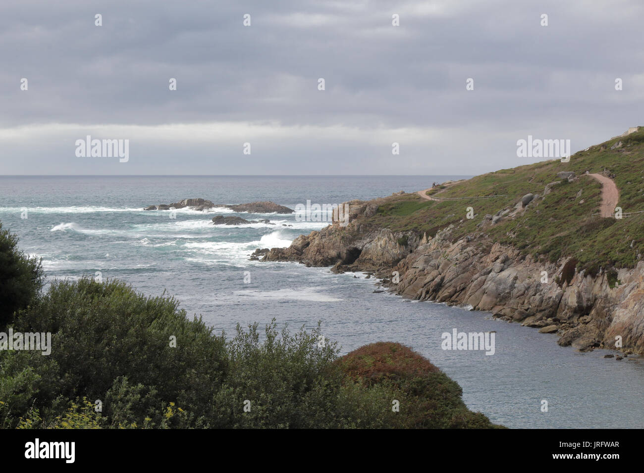 Landscape of Tower of Hercules in the Galicia capital city La Coruña on ...
