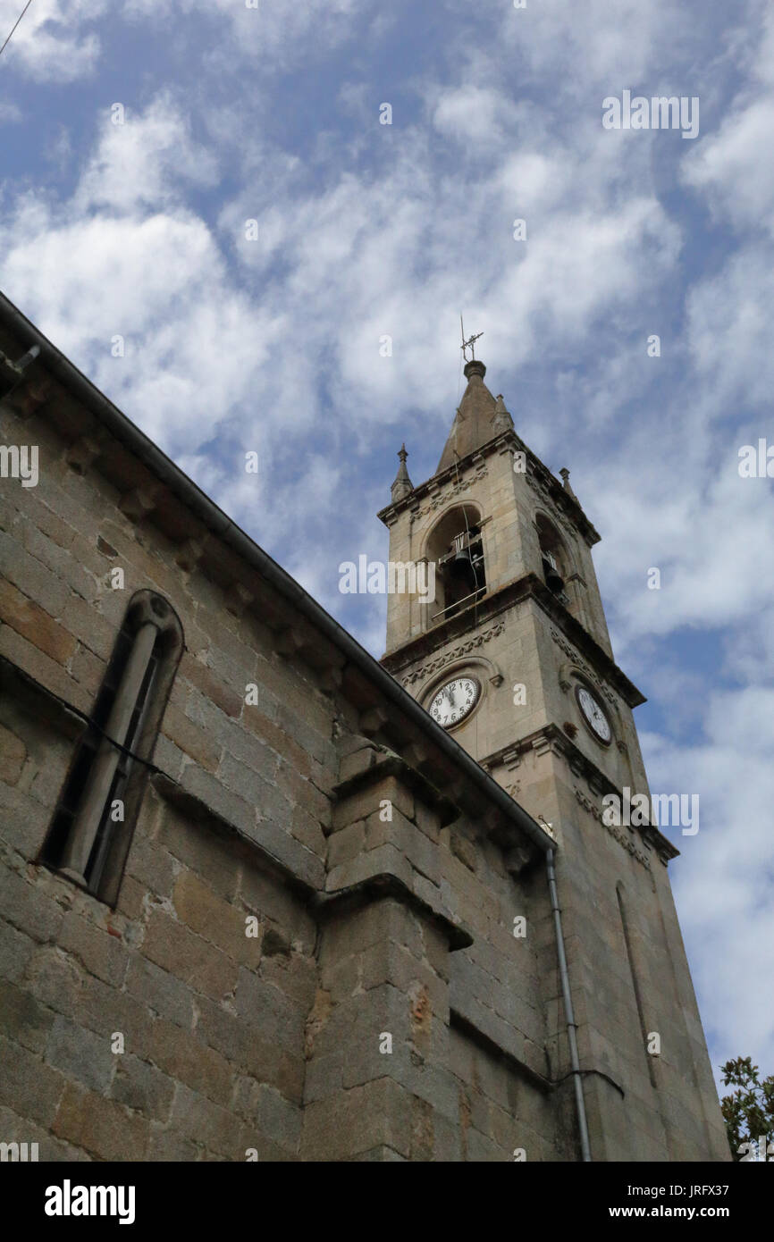 Bell tower of the Iglesia de Santiago in Betanzos, Galicia, Spain Stock ...