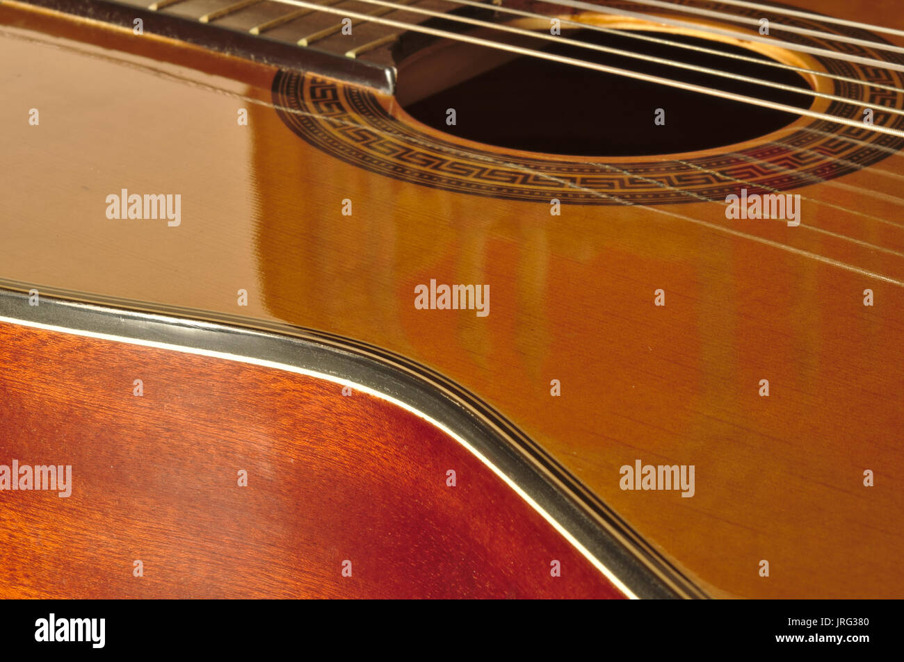 Classic Spanish Guitar Close-up. Classic musical instruments Stock ...