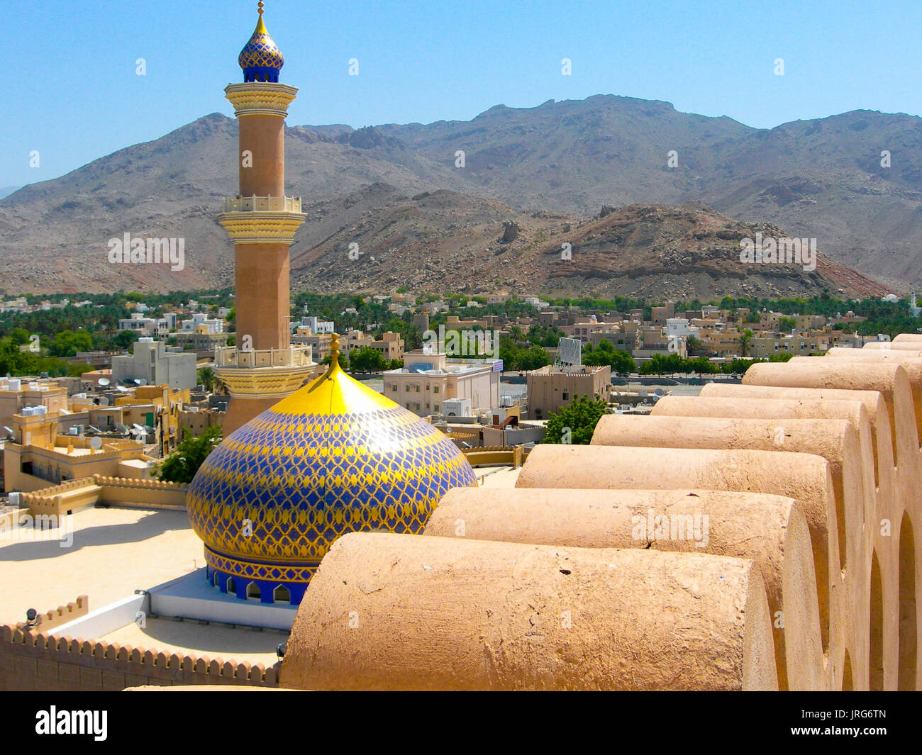 Oman-View from Nizwa fort Stock Photo - Alamy