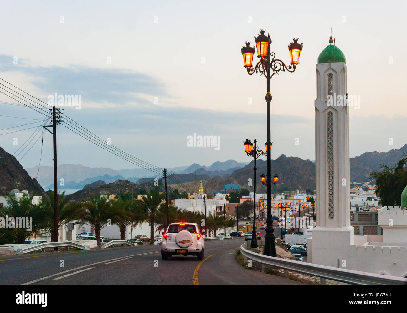 Oman - Road into Old Muscat Stock Photo - Alamy