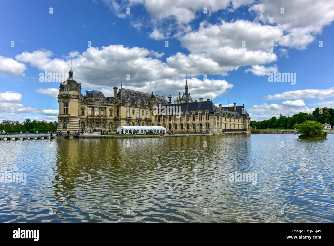 Chateau de Chantilly, historic chateau located in the town of Chantilly ...