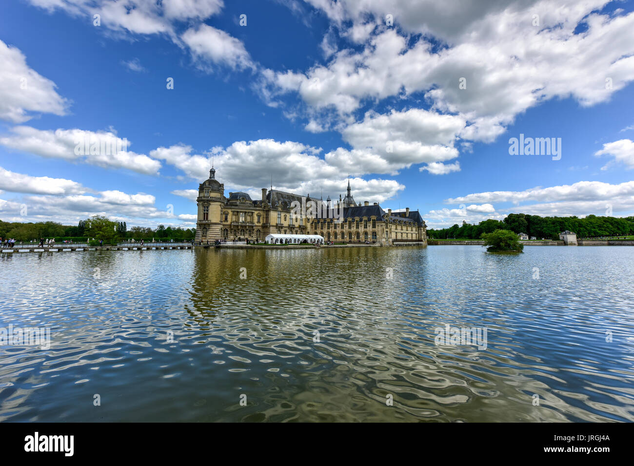 Chateau de Chantilly, historic chateau located in the town of Chantilly ...