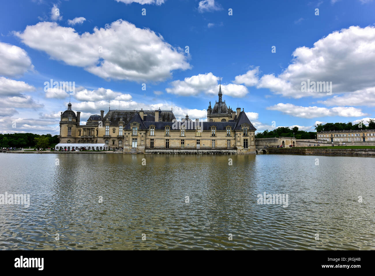 Chateau de Chantilly, historic chateau located in the town of Chantilly ...