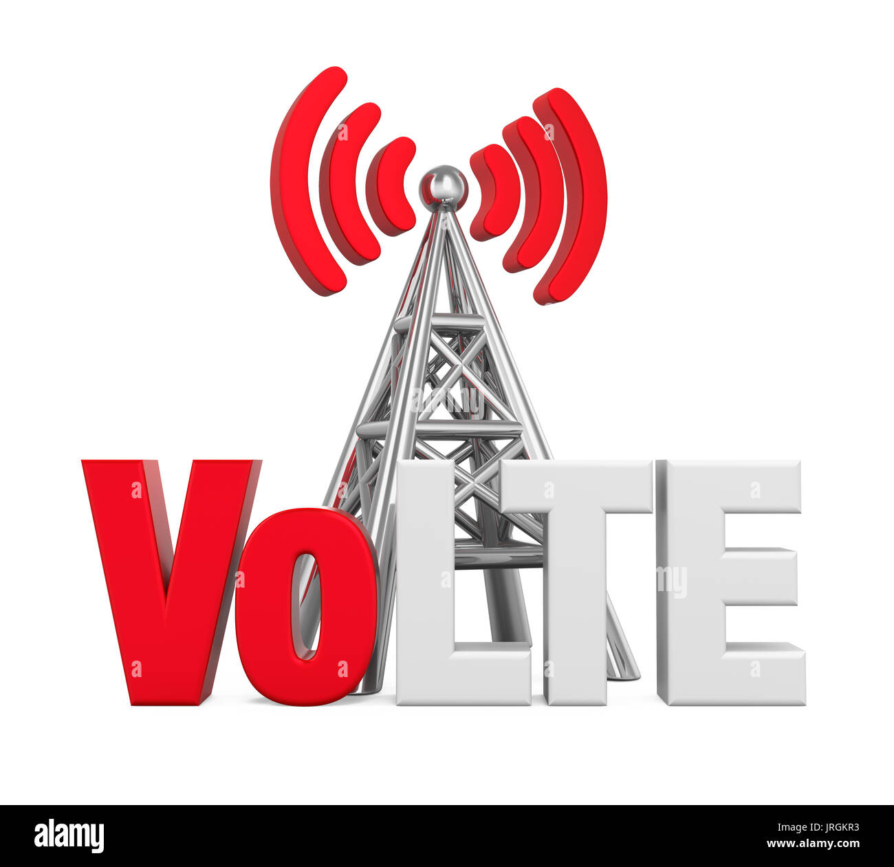 Voice over LTE Sign with Metal Antenna Isolated Stock Photo - Alamy
