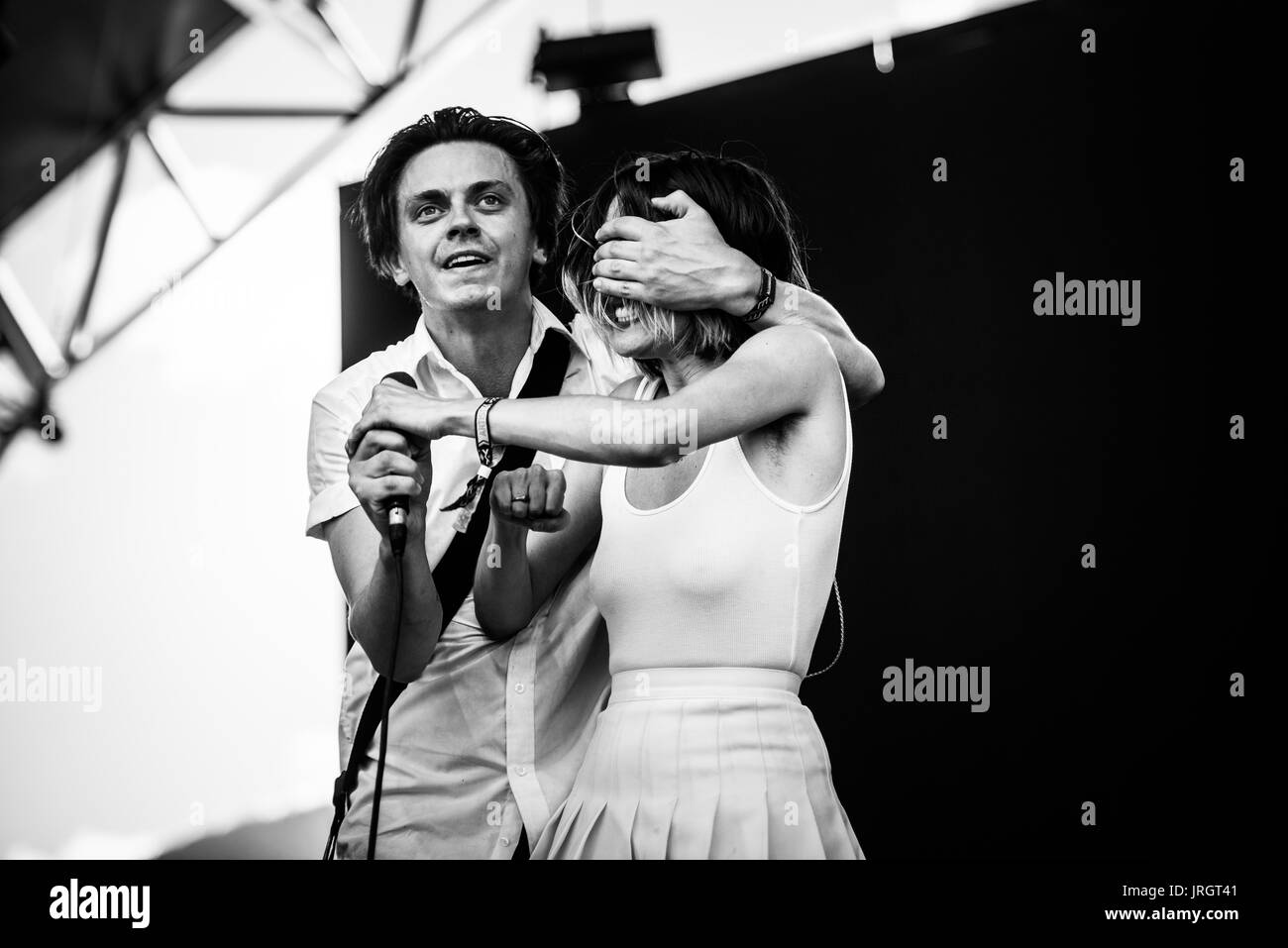 July Talk performing at a music festival in British Columbia Canada in ...