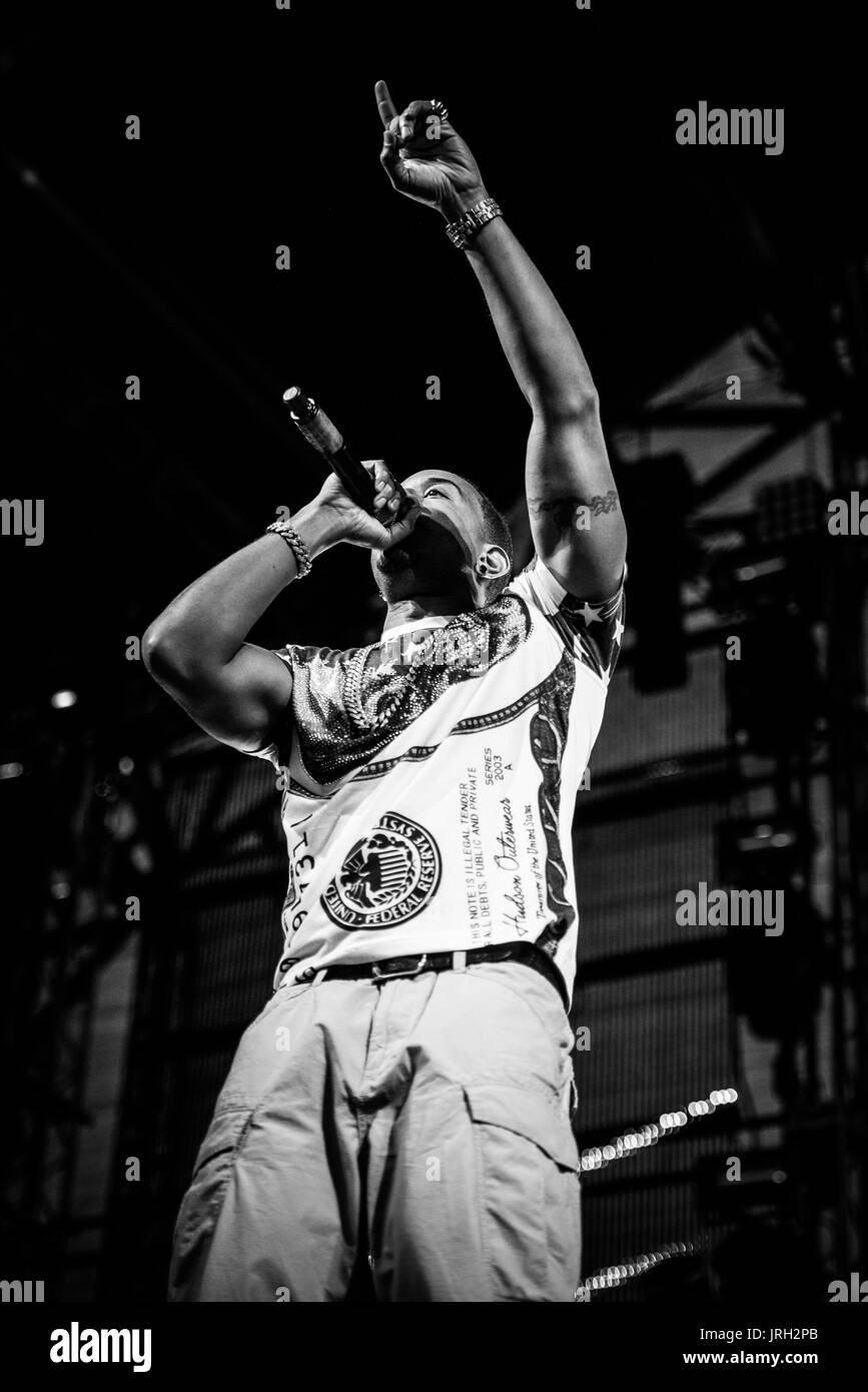Ludacris performing at a music festival in British Columbia Canada in ...