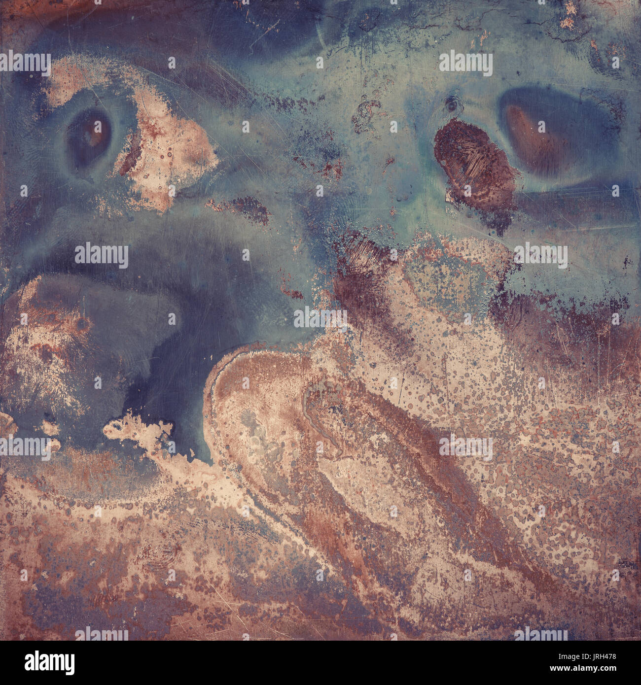 Aged copper plate texture, old worn metal background Stock Photo - Alamy