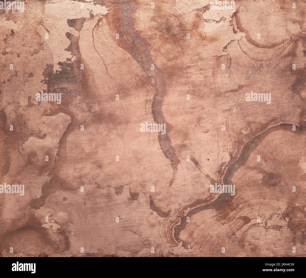 Aged copper plate texture, old worn metal background Stock Photo - Alamy