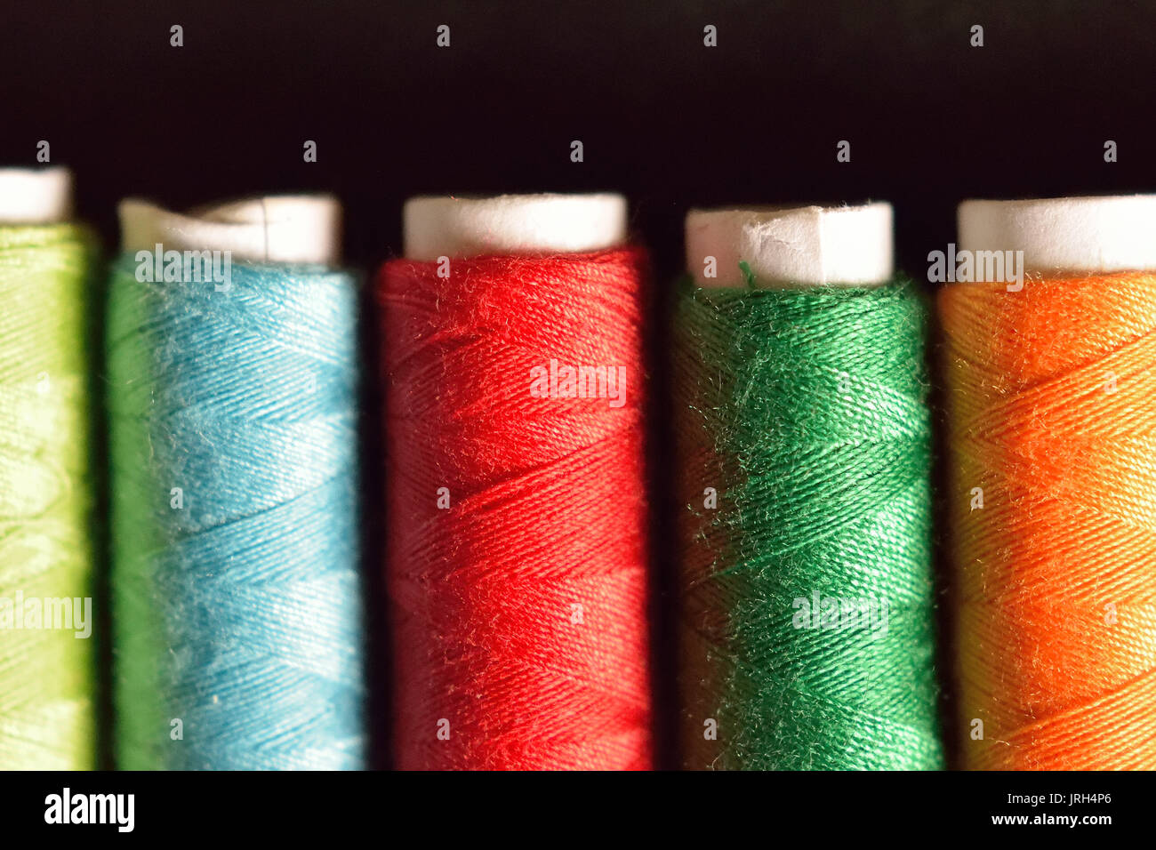 Macro background colorful cotton threads Stock Photo - Alamy
