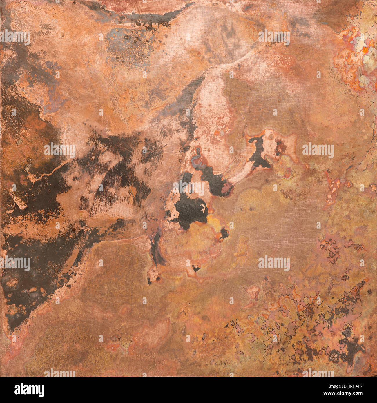 Aged copper plate texture, old worn metal background Stock Photo - Alamy