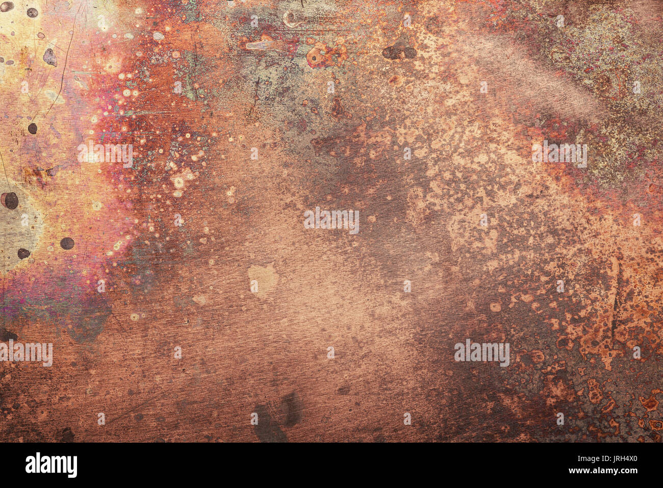 Aged copper plate texture, old worn metal background Stock Photo - Alamy