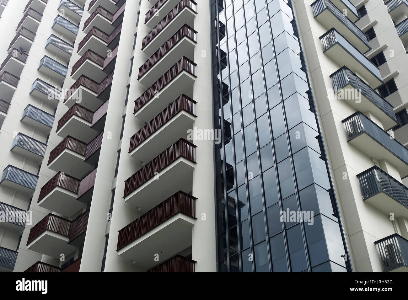 Huge modern residential building windows in Singapore Stock Photo - Alamy