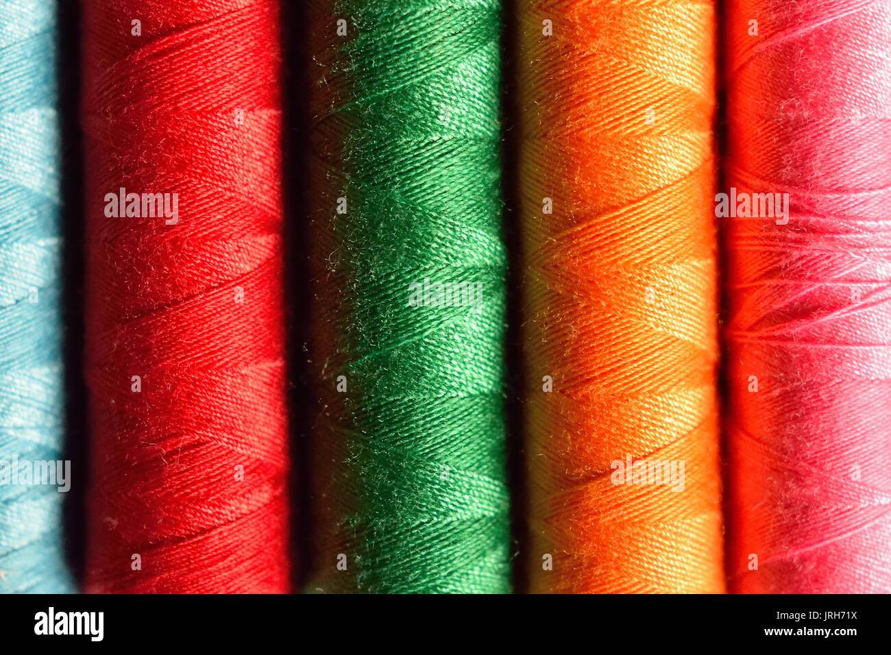 Macro background colorful cotton threads Stock Photo - Alamy
