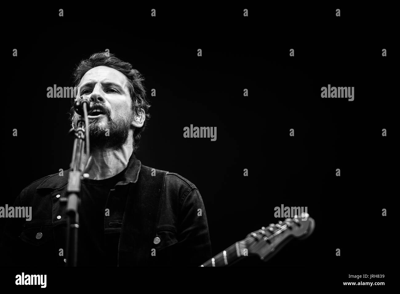 Sam Roberts performing at a music festival in British Columbia Canada ...