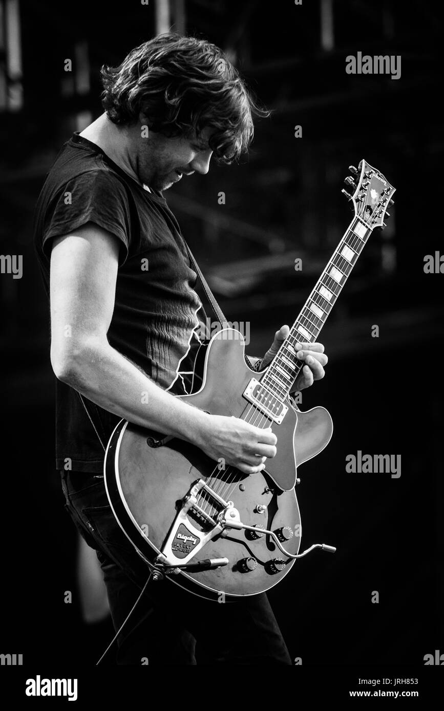 Sam Roberts performing at a music festival in British Columbia Canada ...