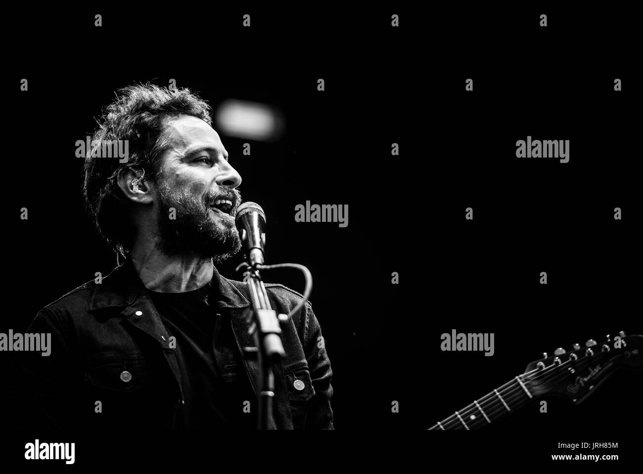 Sam Roberts performing at a music festival in British Columbia Canada ...