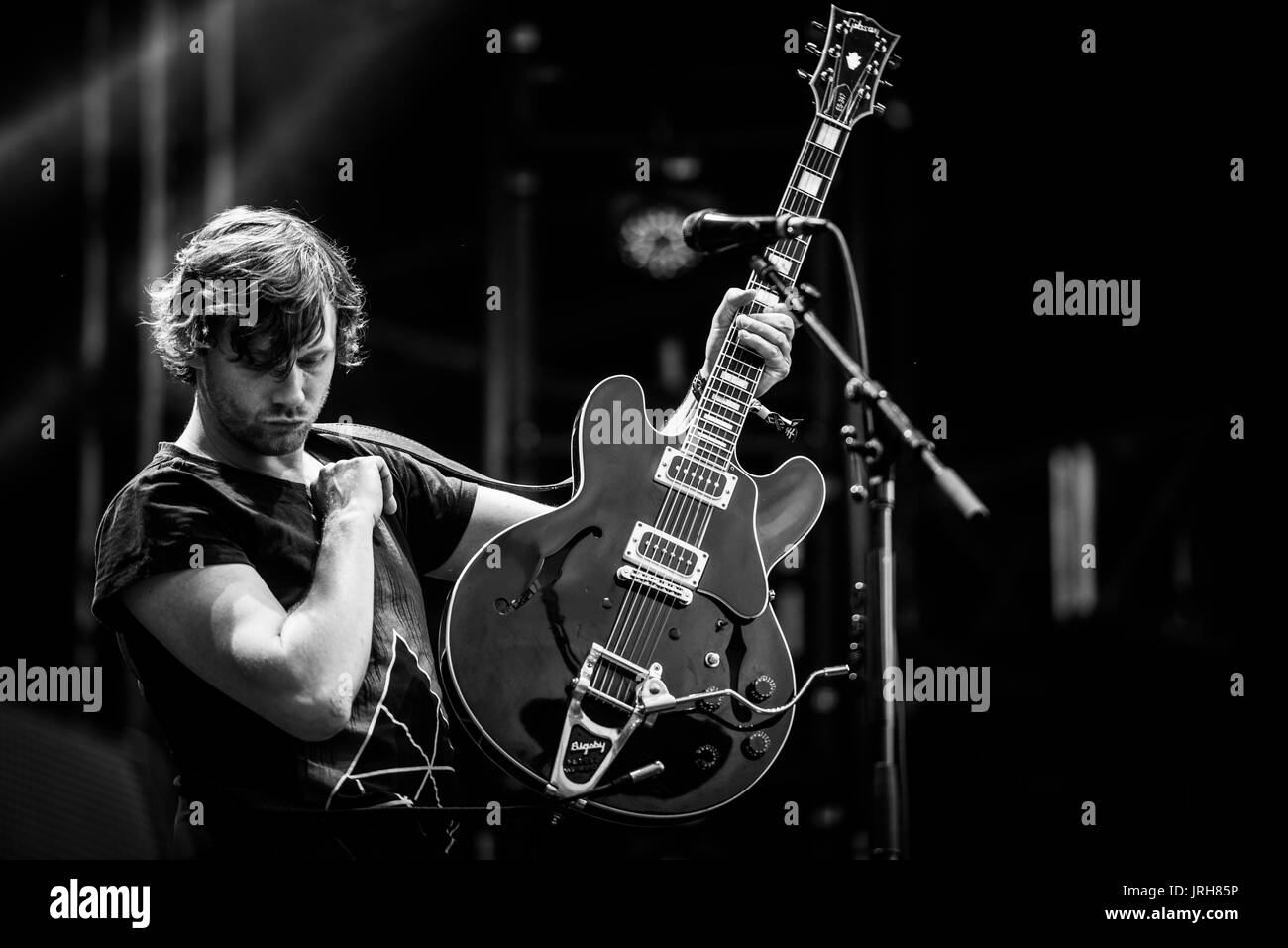 Sam Roberts performing at a music festival in British Columbia Canada ...