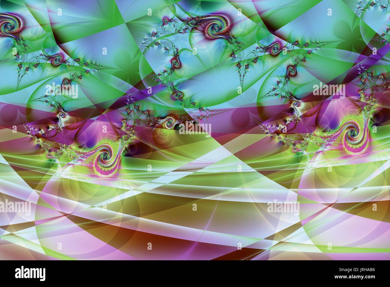 Fractal lines form geometric patterns in bright colors Stock Photo - Alamy