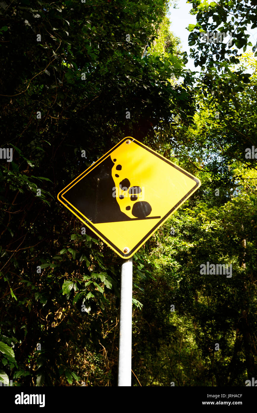 Falling rocks road sign road sign hi-res stock photography and images ...