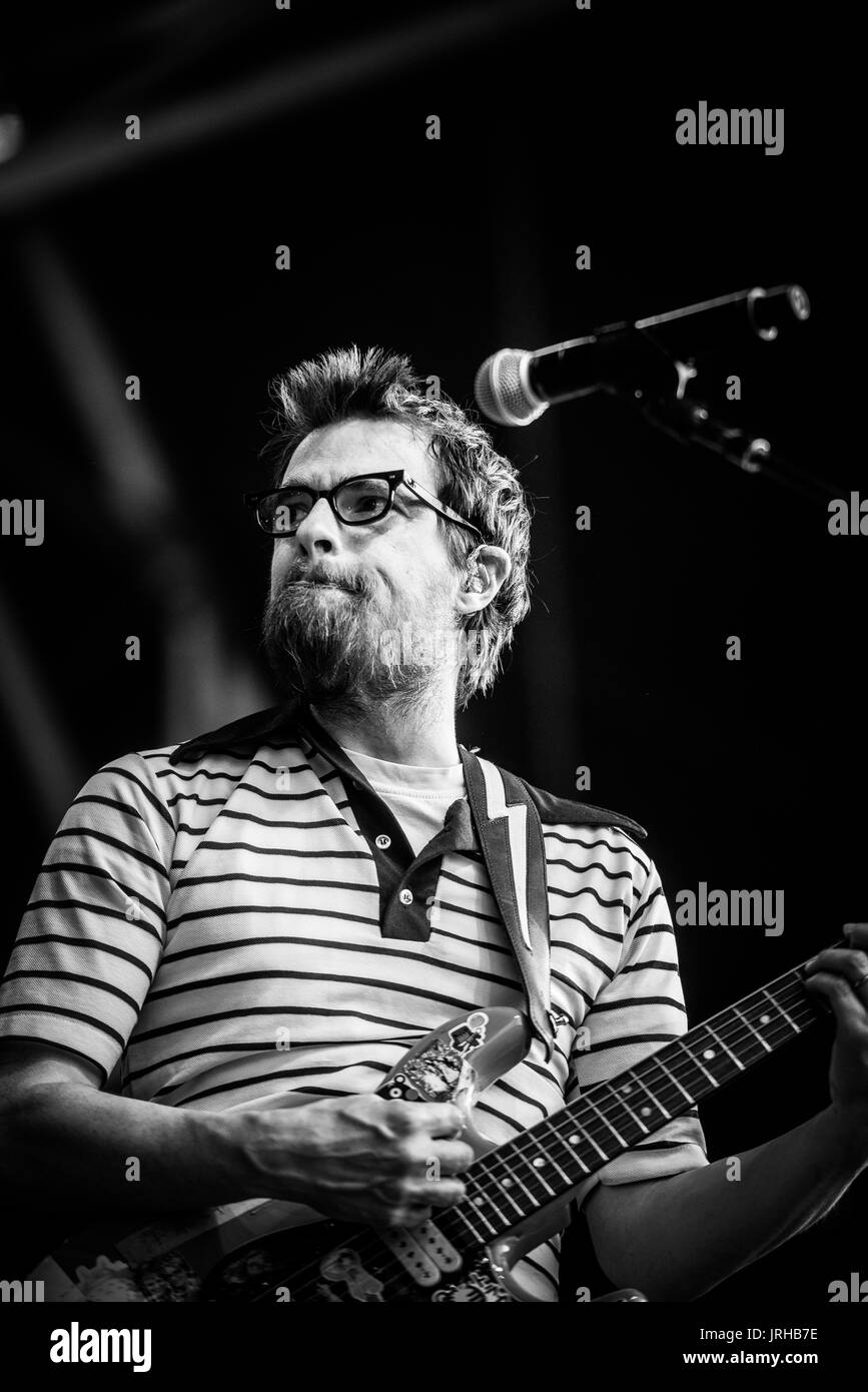 Weezer performing at a music festival in British Columbia Canada in ...