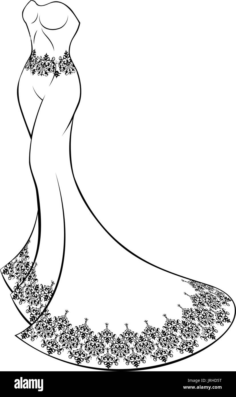 Wedding beautiful silhouette Stock Vector Images - Alamy