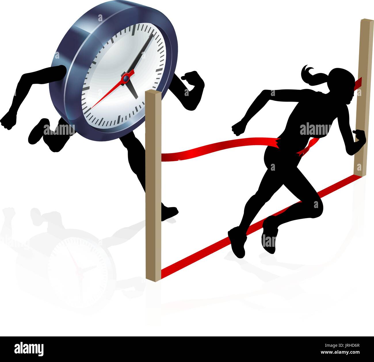 Running Against the Clock Stress Concept Stock Vector Image & Art - Alamy