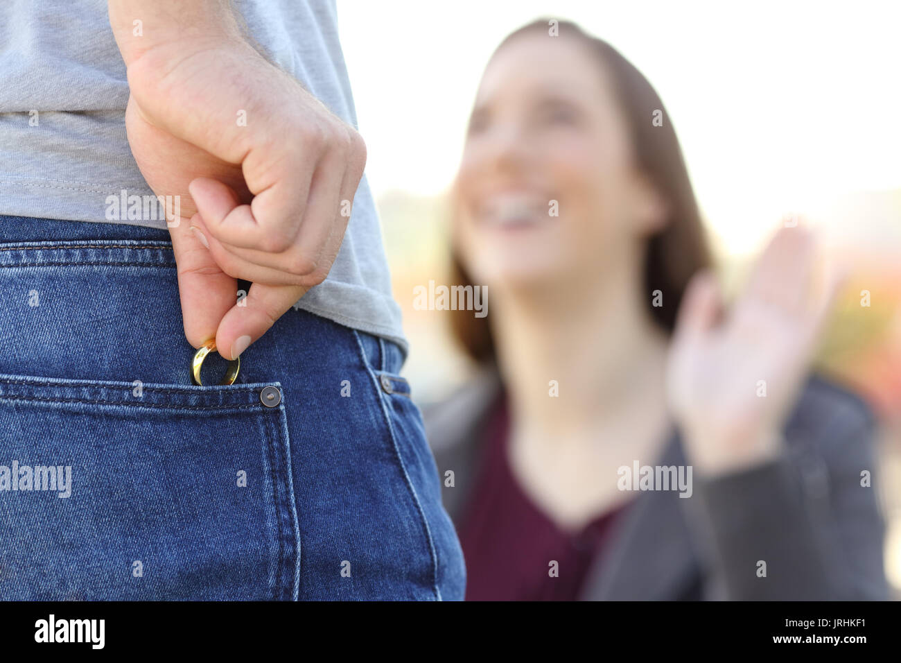 Adultery man woman wedding ring hi-res stock photography and images - Alamy