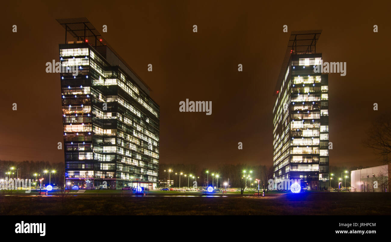MOSCOW, RUSSIA - November 25, 2010 - Commercial office buildings ...