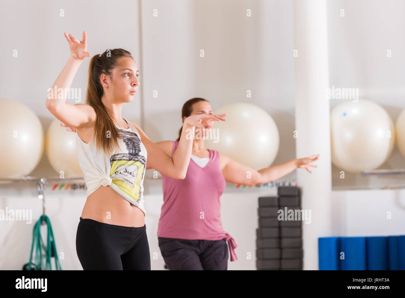 Dance class for women Stock Photo - Alamy