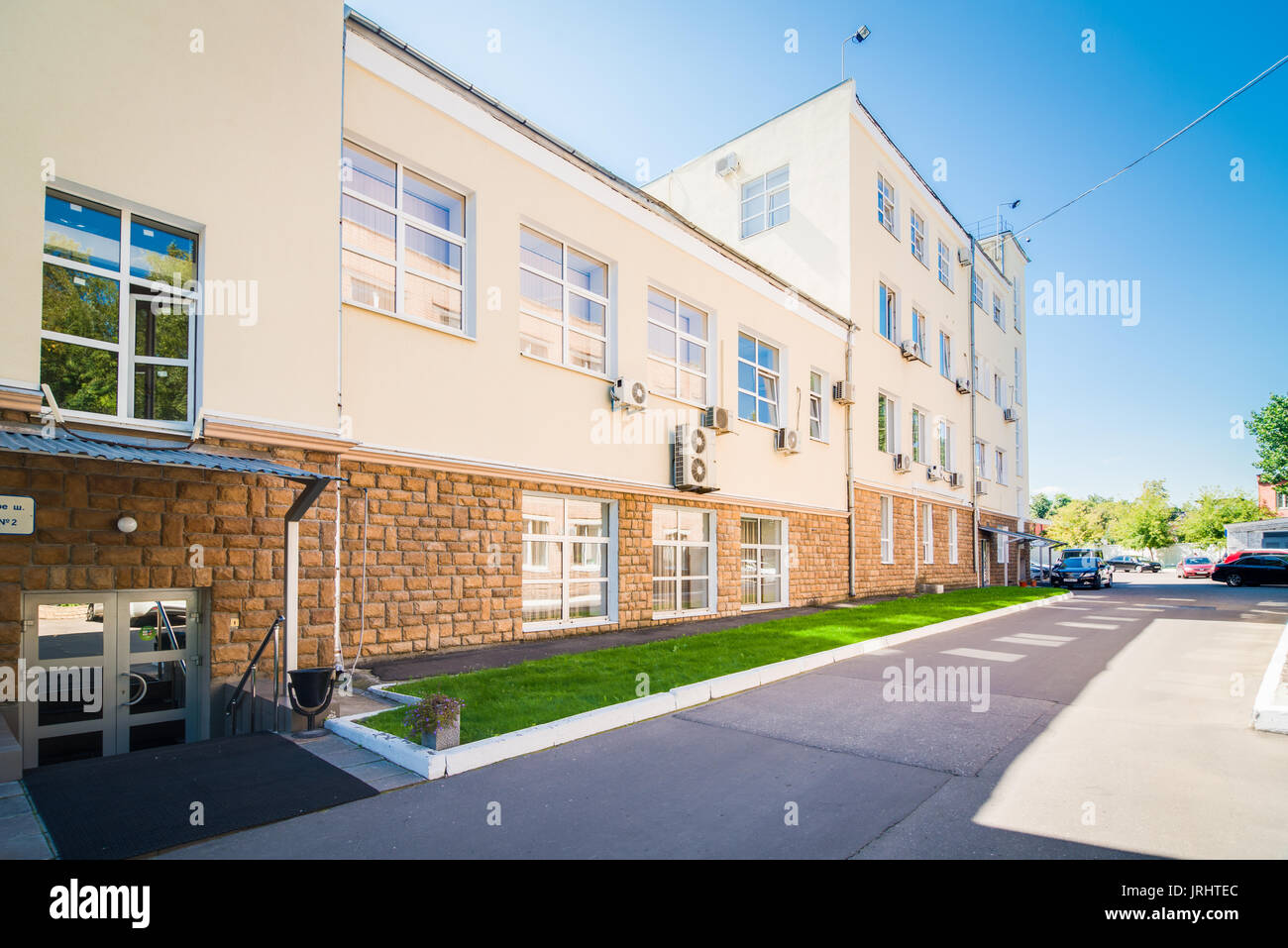 Old Suburban Office Building Empty High Resolution Stock Photography ...
