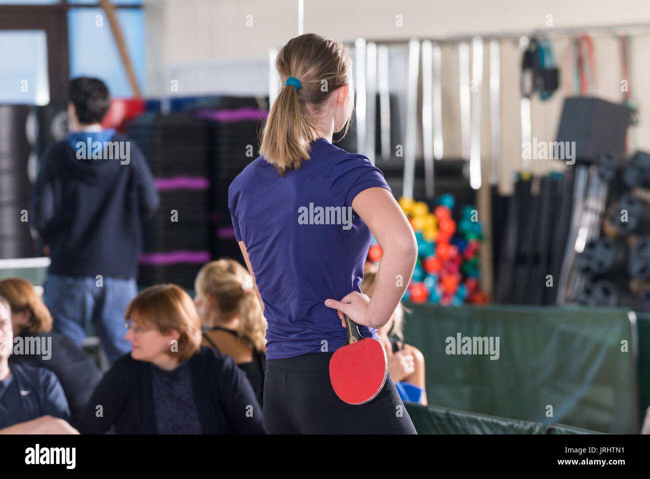 People playing ping pong Stock Photo - Alamy