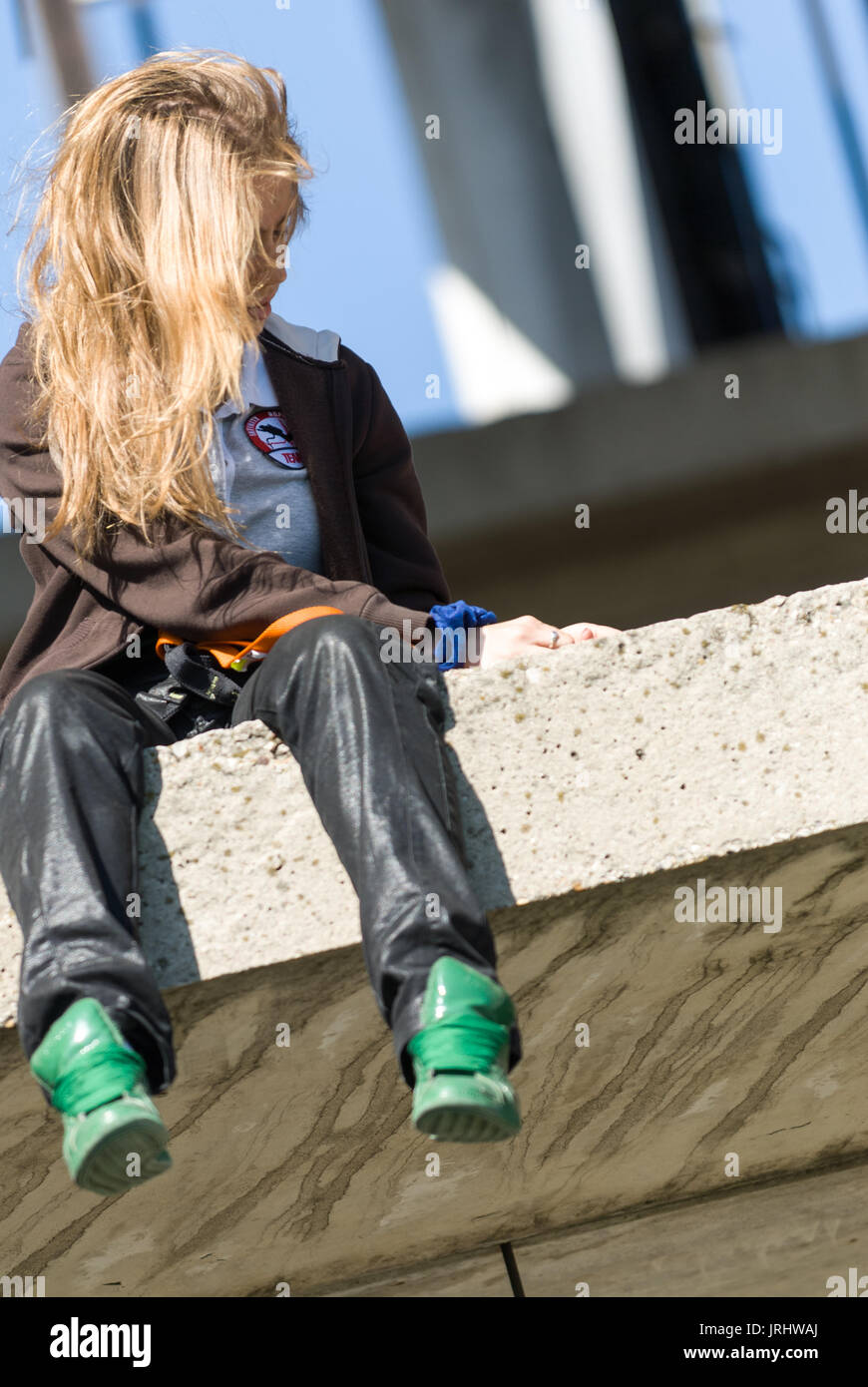 Extreme sports Ropejumping Stock Photo - Alamy