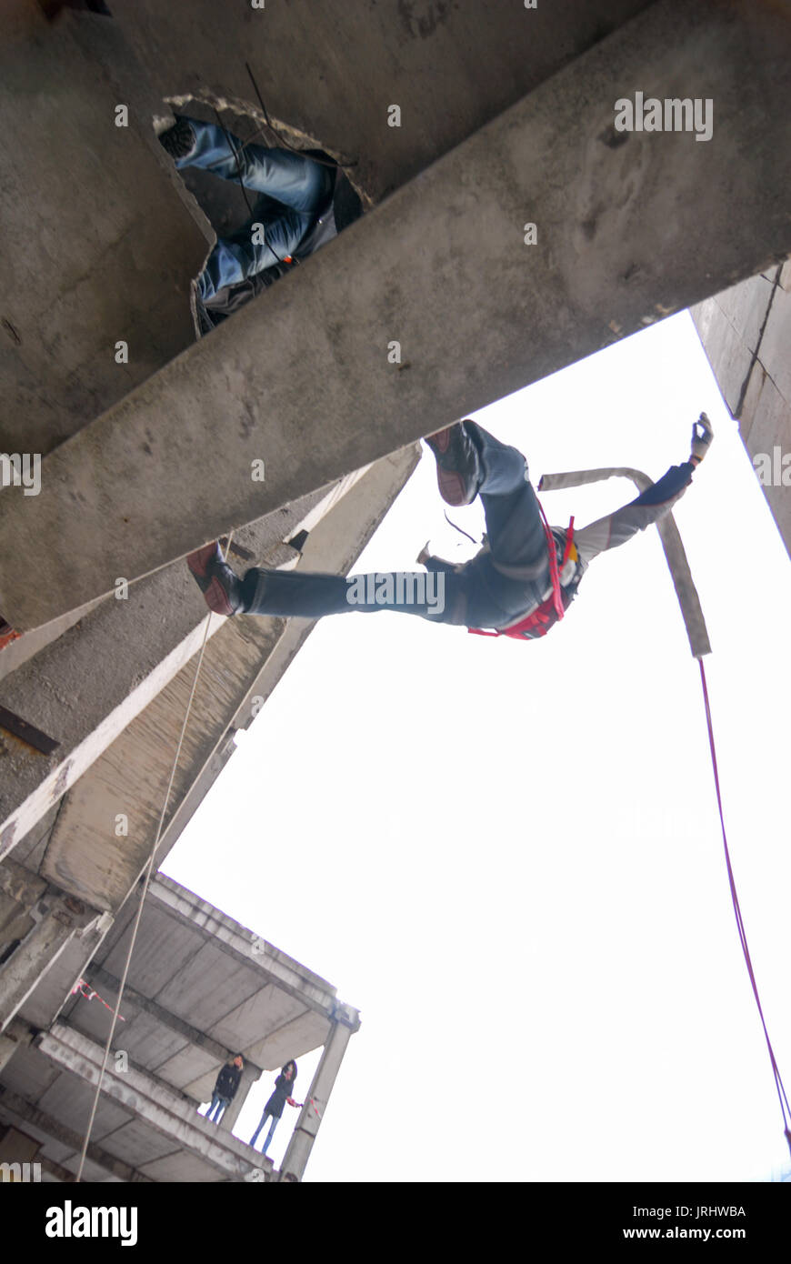 Rope jumping event theme blur background Stock Photo - Alamy